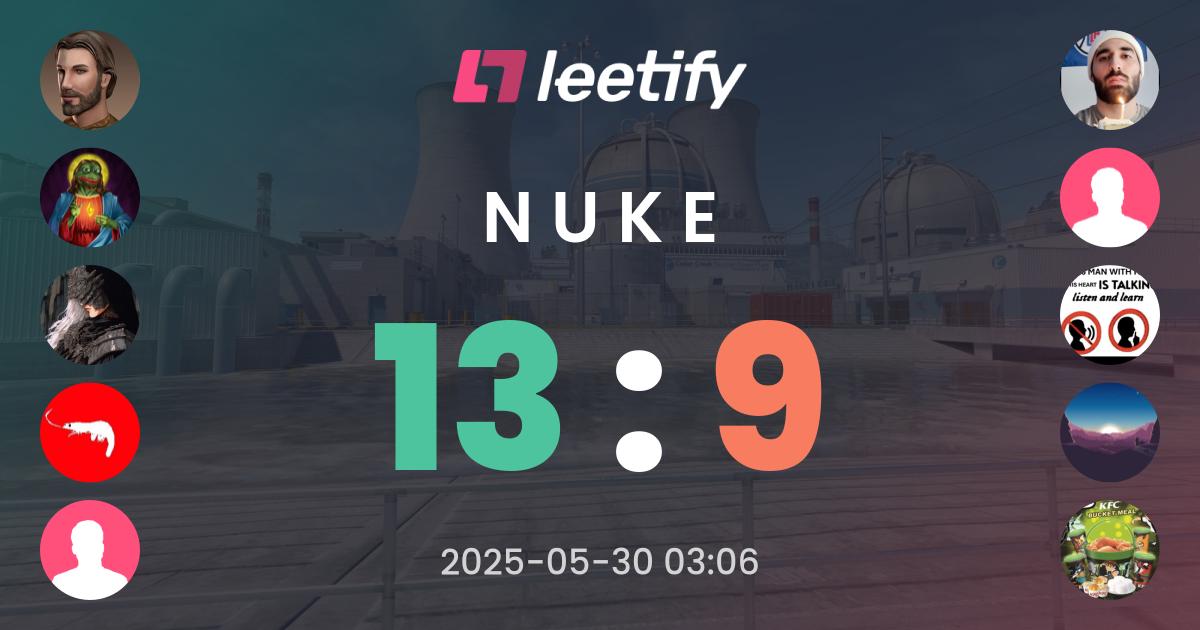13 : 9 on Nuke – Leetify