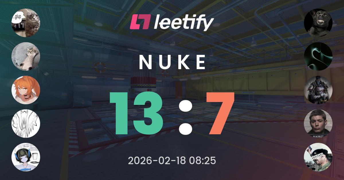 13 : 7 on Nuke – Leetify