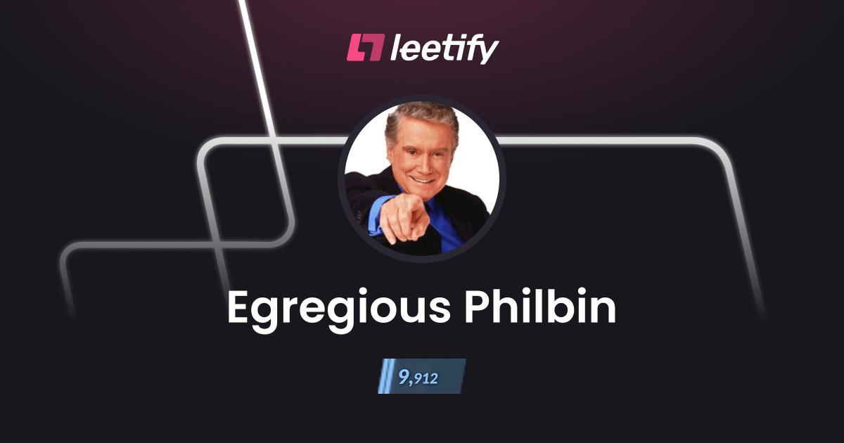 Egregious Philbin - CS2 Stats and Player Profile - Leetify