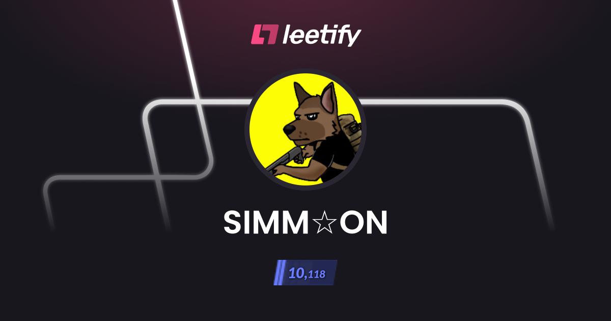 SIMM☆ON - CS2 Stats and Player Profile - Leetify