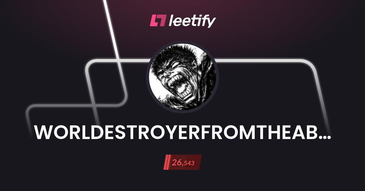 WORLDESTROYERFROMTHEABYSSALPLANE - CS2 Stats and Player Profile - Leetify