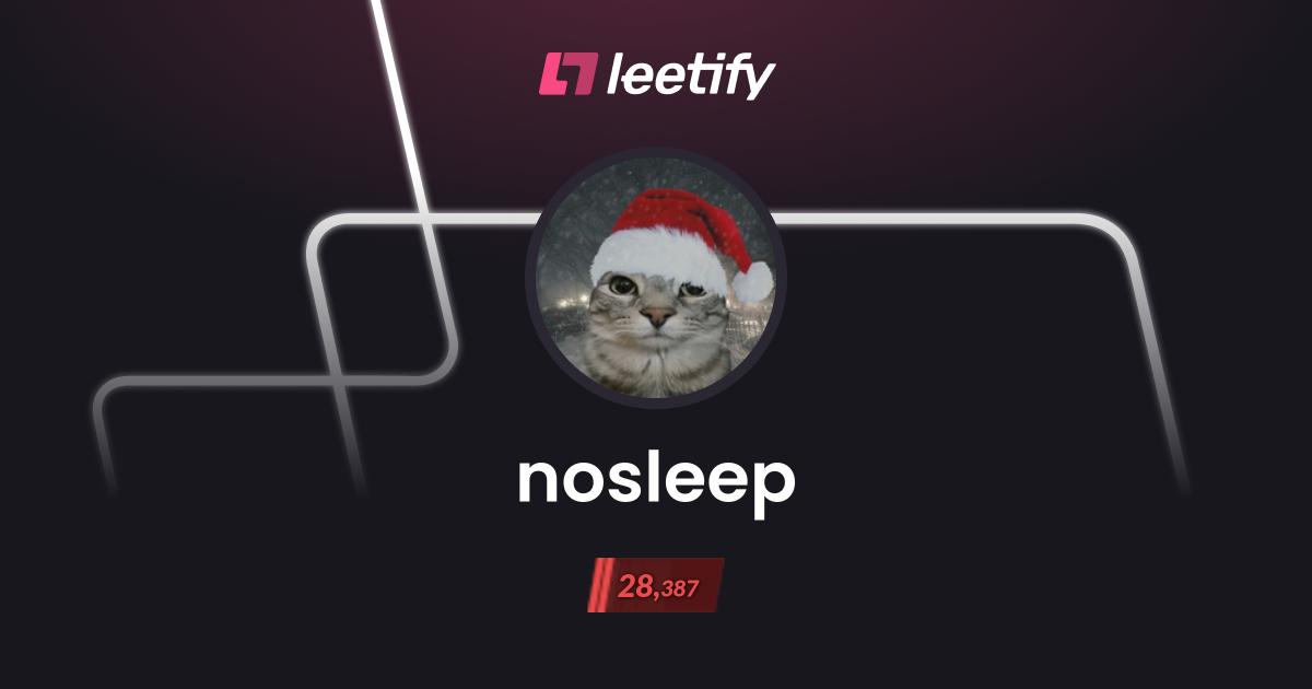 nosleep - CS2 Stats and Player Profile - Leetify