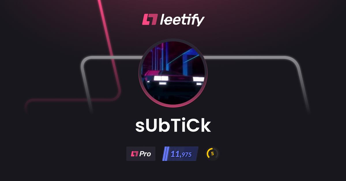 sUbTiCk - CS2 Stats and Player Profile - Leetify