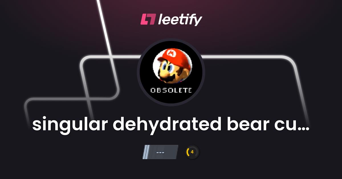 singular dehydrated bear cube - CS2 Stats and Player Profile - Leetify