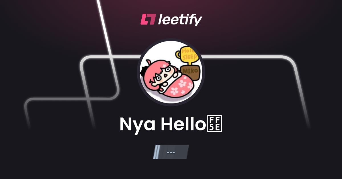 Nya Hello～ - CS2 Stats and Player Profile - Leetify