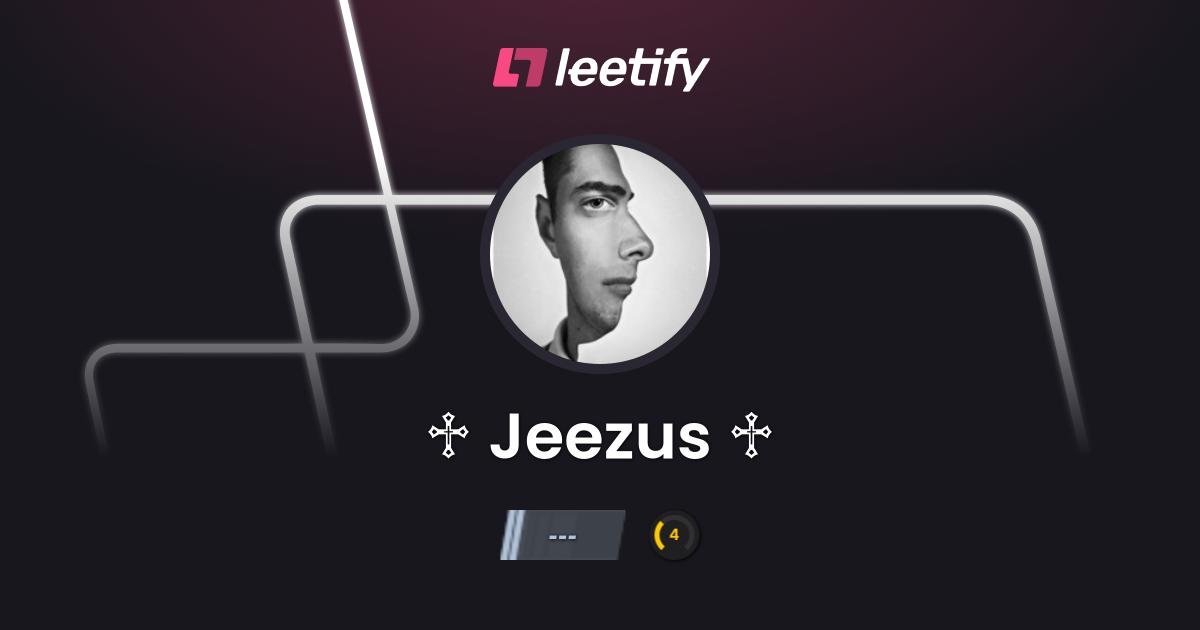 ♱︎ Jeezus ♱ - CS2 Stats and Player Profile - Leetify