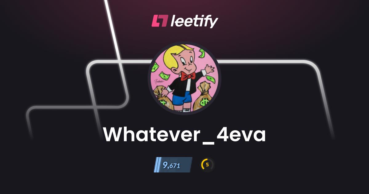Whatever_4eva - CS2 Stats and Player Profile - Leetify