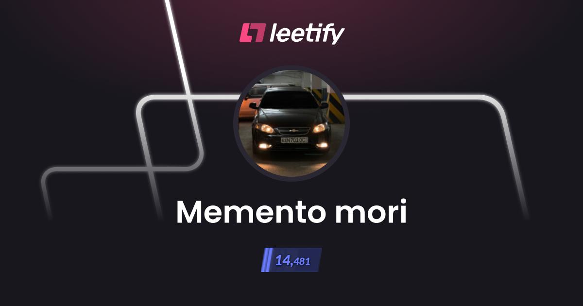 Memento mori - CS2 Stats and Player Profile - Leetify