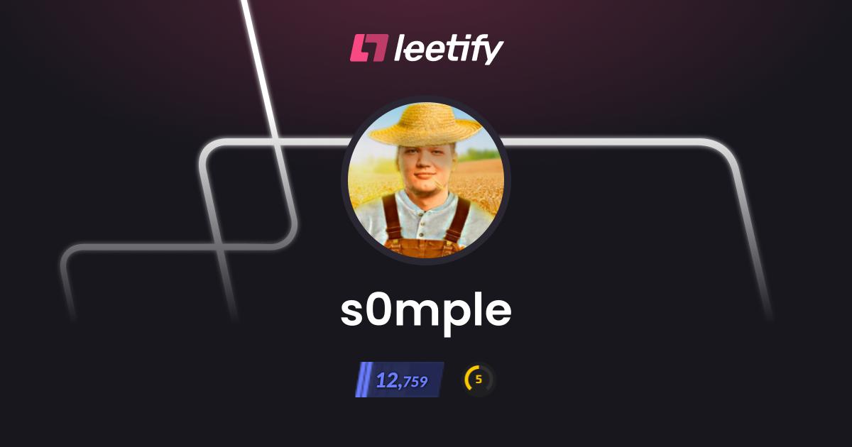 s0mple - CS2 Stats and Player Profile - Leetify