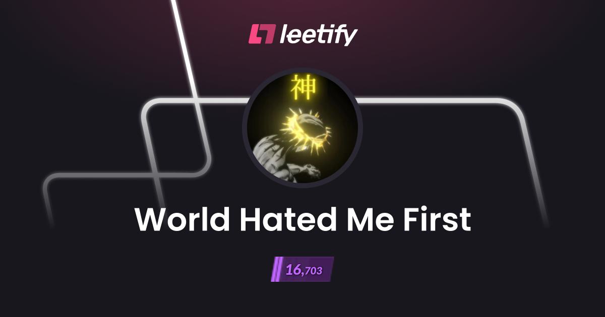 World Hated Me First - CS2 Stats and Player Profile - Leetify